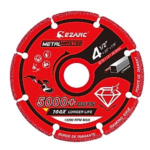 EZARC 4 1/2 Cut Off Wheels, Carbide Cutting Wheel, Angle Grinder Cutting Disc on Wood & Nails, Plaster, Plastics, 1Pack
