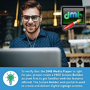 Digital Media Bridge - Premium Digital Signage Display 4K Player with Streaming Video | Media Player for Dynamic Advertising and Business Display | Central Cloud Control | No Subscription Fees