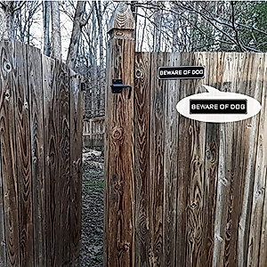 Beware of Dog Sign Aluminum Not Responsible Warning Caution Dog Sign Rust Resistant Weatherproof Sign for Yard Garden Indoor Outdoor Use, 3 x 12 Inch