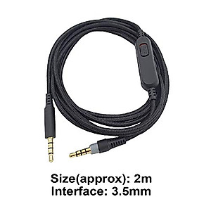 StepOK Replacement Aux Cable for HyperX Cloud Alpha 3.5mm Headphones Audio Cable with Inline Mute & Volume Control