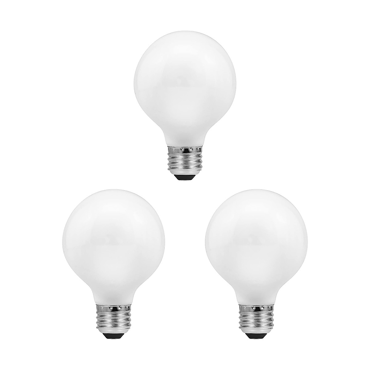 SYLVANIA Incandescent Double Life Décor Globe Light Bulb, 40W, G25, Medium Base, 265 Lumens, Frosted, 2850K, Soft White - 3 Pack (15345)