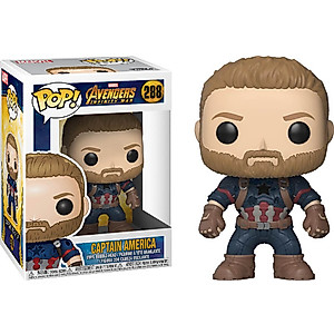 POP Marvel: Avengers Infinity War - Captain America Funko Pop! Vinyl Figure (Bundled with Compatible Pop Box Protector Case), Multicolored, 3.75 inches
