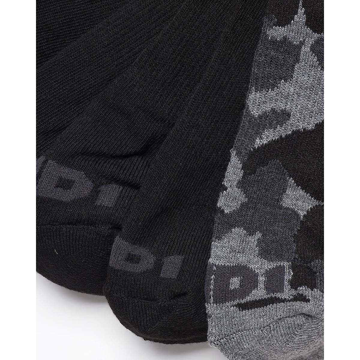 AND1 Men's Socks - Athletic Cushion Crew Socks (24 Pack), Size 6-12.5, Black Camo