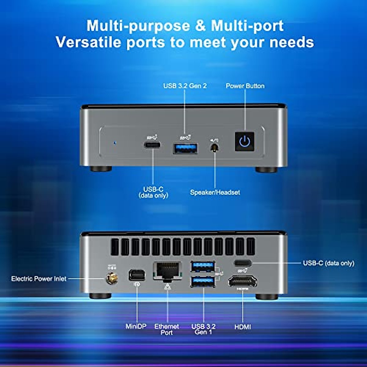 GEEKOM Mini PC Mini Air11, Intel 11th Gen N5095 Mini Computers with Fan Cooling(up to 2.9GHz) 8GB Dual DDR4, 256G M.2 SSD Desktop with Windows 11 Pro Support 4K UHD,Dual WiFi,BT,HDMI,Gigabit Ethernet
