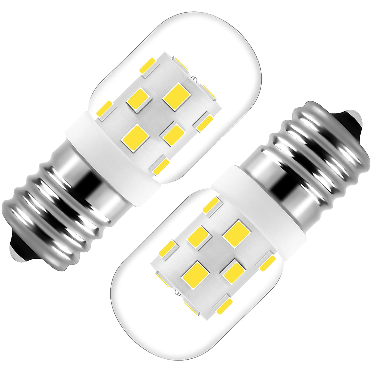 AMI PARTS E17 LED Light Bulb 3W 380LM 6000K Daylight White, 8206232A 40 Watt Appliance Bulb Incandescent Equivalent,for Microwave Light Bulbs Under Hood Refrigerators Oven (2 Packs)