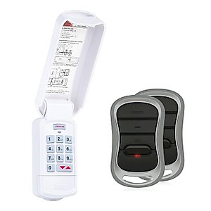 Genie Garage Door Opener Replacement Set: 1 GK-BX Keypad + 2 G3T-BX Remotes, 315/390MHZ Auto-Seek, 3-Year Warranty, Compatible with 1995-Present Models