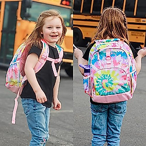 Choco Mocha 15inch Tie Dye Backpack + Lunch Bag+ Pencil Bag