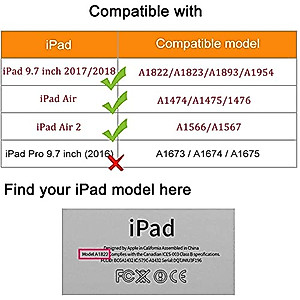 Case for iPad 9.7 5th/ 6th Gen (2017/2018)/ iPad Air 2/ Air 1-360 Degree Rotating Multi Angle Viewing Folio Stand Cases with Auto Sleep/Wake (Marble Pink)