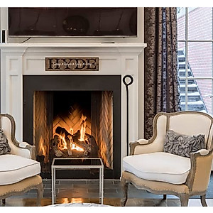 Fire Poker for Fireplace. 40 in Heavy Duty Fireplace Poker. Wrought Iron Steel Fire Pit Poker. Rust Resistant Black Finish Fire Poker for Fire Pit. Outdoor and Indoor Fireplace Fire Pit Tools