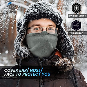 CUIMEI Fleece Neck Warmer Gaiter - Ski Face Mask Winter Neck Gaiter for Motorcycle Running Cycling
