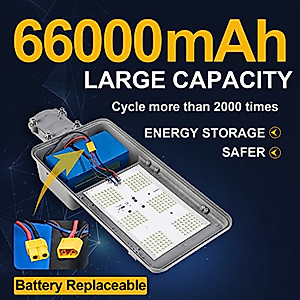 WERISE 500W Solar Street Lights Outdoor, Dusk to Dawn Solar Led Outdoor Light with Remote Control, 6500K Daylight White Security Led Flood Light for Yard, Garden, Street, Playground