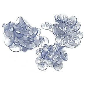 60Pcs Plastic Suction Cup for Glass Table Tops,Rubber Transparent Anti-Collision Sucker Hanger Pad Without Hooks, 3 Sizes, 40 mm, 35 mm, 22 mm