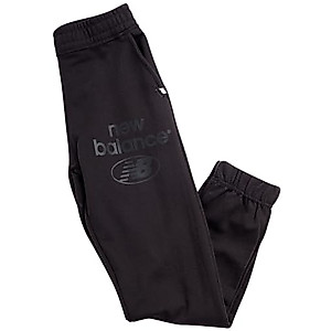 New Balance Boys' Sweatsuit Set - 2 Piece Fleece Pullover Hoodie Sweatshirt and Sweatpants (2T-20), Size 8, Black