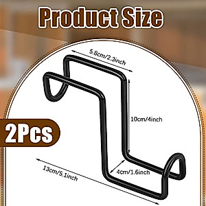 2 Pieces 4 Inch Tack Hook Over Rail Bridle Hooks Heavy Duty Horse Water Bucket Hangers Metal Stall Hooks for Horses Tough Horse Halter Rack for Fishing Saddle Fence Door Holder