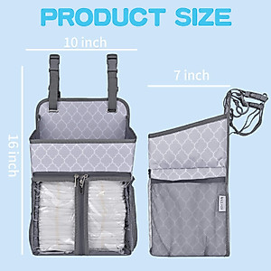 METERO BAGLHER Hanging Diaper Organizer,Baby Diaper Organizer Suitable for Hanging on Diaper Table, Nursery, and All Cribs. Baby Supplies Storage Diaper Rack, Diaper Stacker.