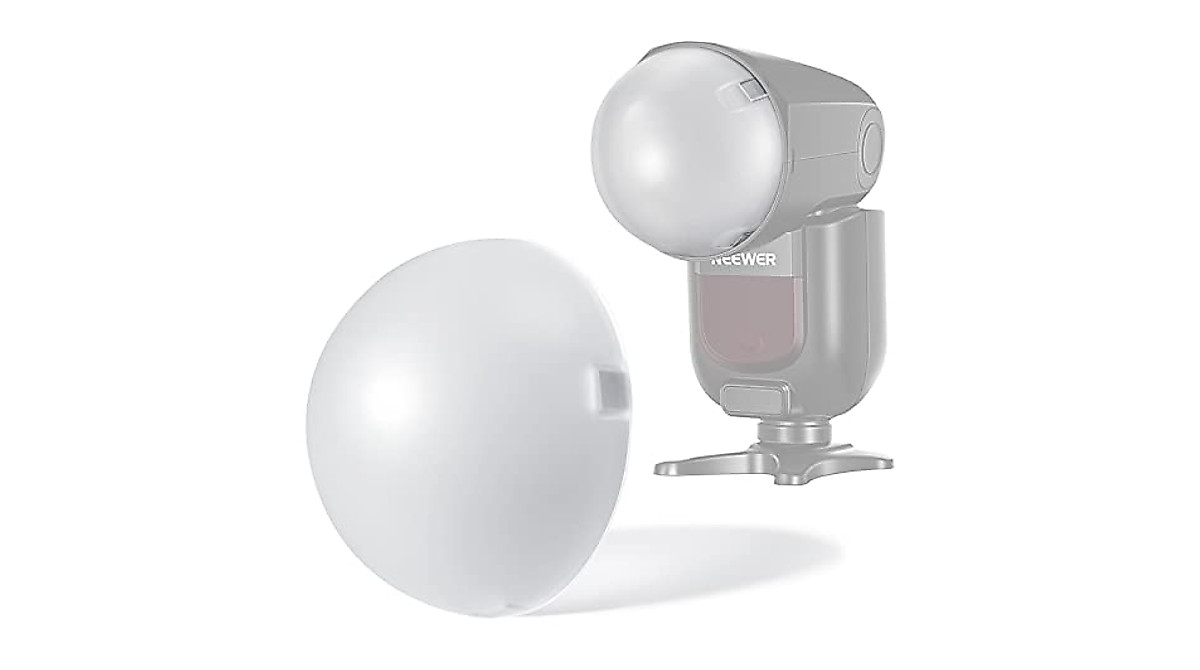 NEEWER Magnetic Dome Diffuser for Round Head Speedlite Flash ...