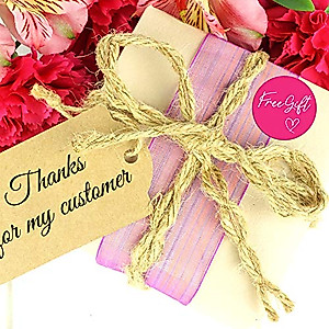 1000 Pieces 1.5 Inch Customer Appreciation Stickers Small Business Sticker Roll Round Self Adhesive Stickers Labels for Packing Mailing Envelopes Postcards (Rose Red Background)