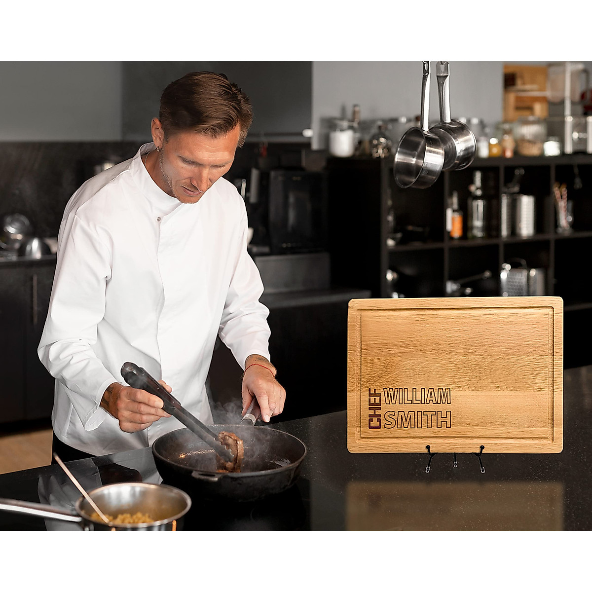 Chef Board for Fathers Day Gift, Personalized Cutting Board or Charcuterie Board, Men, Dad Gifts for Christmas Gift for Women, Dad, Father, Grandpa, Him, Friend, Boyfriend, Brother, Birthday