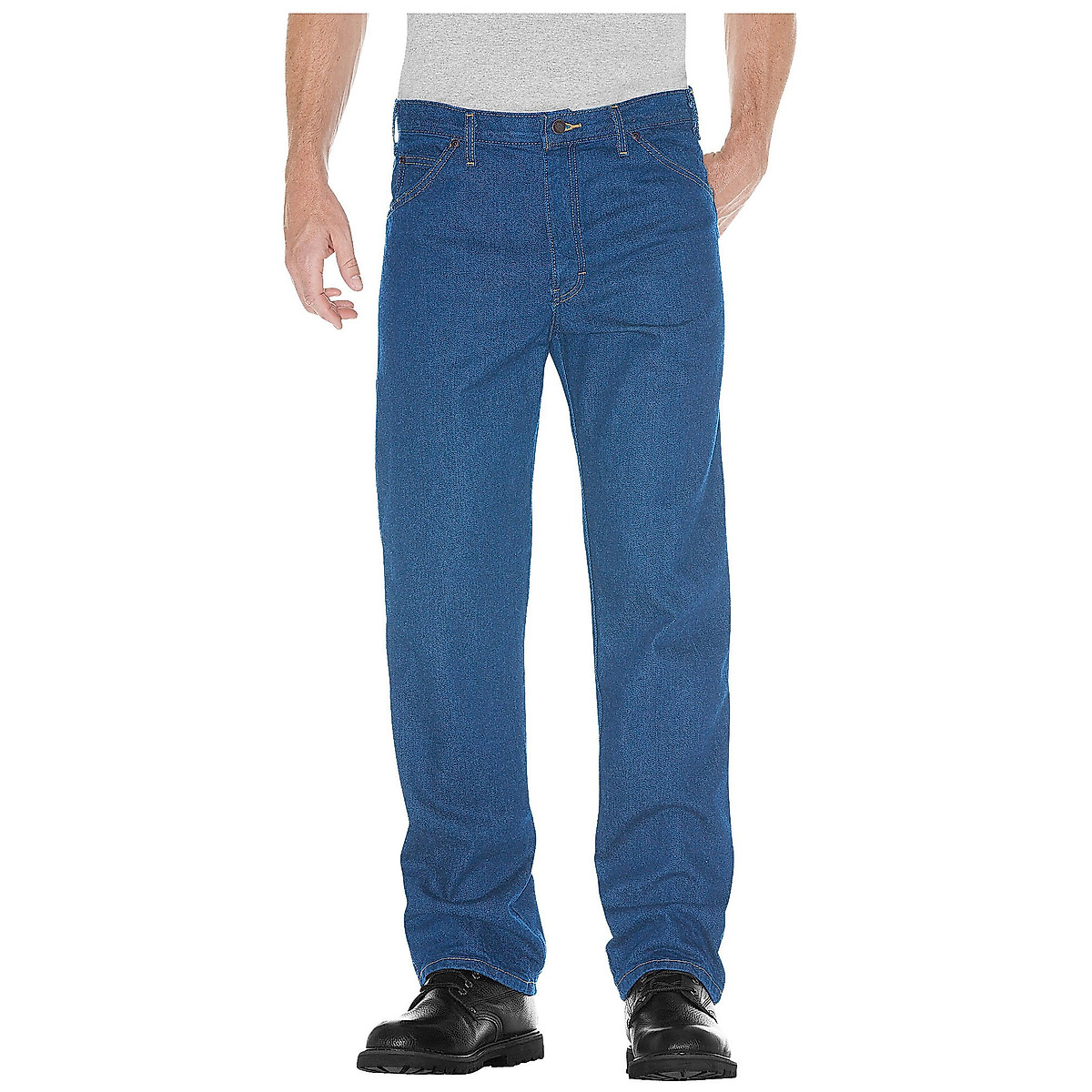 Dickies mens Regular-fit Five-pocket jeans, Stone Washed Indigo Blue, 33W x 32L US