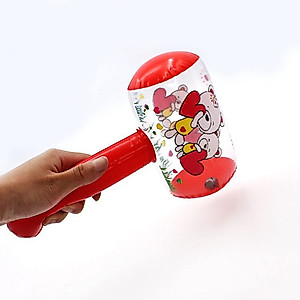 Dzrige Inflatable Cartoon Hammer with Sound Bell Handle Hammer Funny Toys for Kids (Random Color)