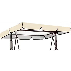 Newly Replacement Canopy for Swing,Outdoor Swing Canopy Replacement Porch Top Cover Seat Furniture 2-3 Seater Waterproof Top Cover for Patio Swing Garden Swing Outdoor (75.20x47.24x7.09in)