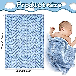 4 Pcs Baby Fuzzy Blanket Fluffy Baby Blanket for Boys and Girls Soft Warm Baby Receiving Blankets Fleece Nursery Bed Blanket Toddler Infant Newborn Flannel Receiving Blanket (Elegant Color)