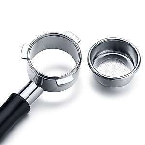 Normcore 54mm Bottomless Portafilter | Bottomless Naked Portafilter | Filter Basket Included | Fits Breville Barista Express and 54mm Breville Machines, Black