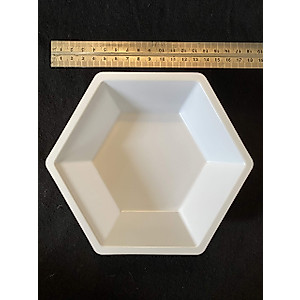 Hexagonal Weighing Boats, W-H127-WA-50, 127mm, Extra-Large, White Anti-Static, Pack of 50