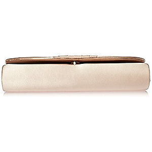 Jessica McClintock womens Angel Satin Tuxedo Flap Clutch Evening Handbag, Champagne, One Size US