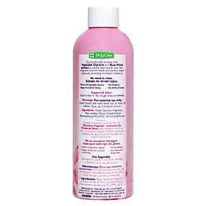 De La Cruz Rose Water and Glycerin for Face - Rosewater Facial Toner and Moisturizer for Skin and Hair 8 fl oz. (236 mL) - 1 Bottle