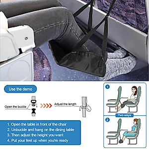 Pantry Pro Traveler's Bliss, Portable Adjustable Airplane Footstool with Hammock Design for Ultimate Comfort and Preventing Swelling and Soreness - Perfect for Home, Office, and Travel