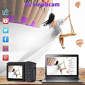 Digital Camera, FHD 4K Digital Camera for Kids with 16X Digital Zoom Compact Point and Shoot Camera Portable Small Camera for Kids Teens Students Boys Girls