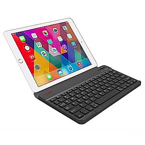 ALLIFE Universal Ultra Light Slim Portable Wireless Bluetooth 3.0 Keyboard for iOS iPad iPad Air, Pro, Mini, Android, Windows Tablets PC Smartphone with Protection Case Stand