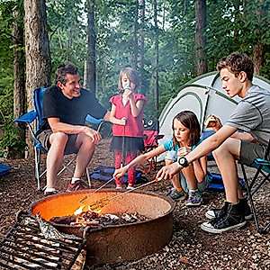 Simple Deluxe 16 Pcs 32 inch Marshmallow Roasting Sticks Extendable Design - Stainless Steel Smores Skewers For Camping, Bonfire, Fireplace, Retractible Sticks with Wooden Handle