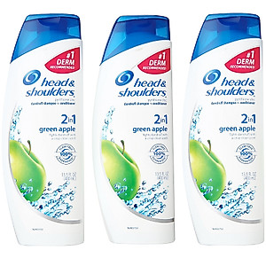 Head & Shoulders 2 in 1 Dandruff Shampoo + Conditioner, Green Apple 13.5 oz (Pack of 4)