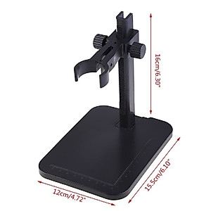 WSJIE Aluminum Alloy Microscope Stand Portable Up and Down Adjustable Digital Electronic Microscope Holder Stand (Color : A, Size : 15x15x12cm)