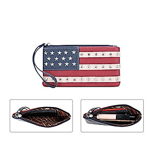 Montana West Patriotic Handbags for Women Concealed Carry Satchel Purse American Pride Flag Tote Shoulder Bags Navy US04G-8085W-NY