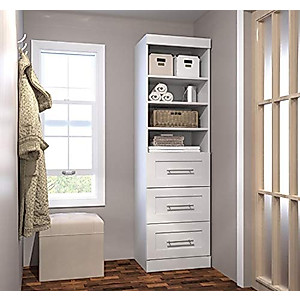 Bestar Pur 25W Storage Unit with 3 Drawers in white