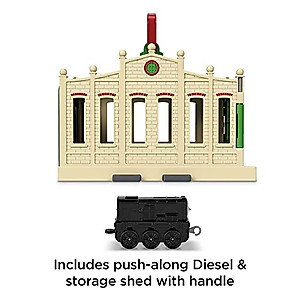 Thomas & Friends Connect & Go Shed And Push-Along Train Engines For Preschool Kids Ages 3 Years And Up