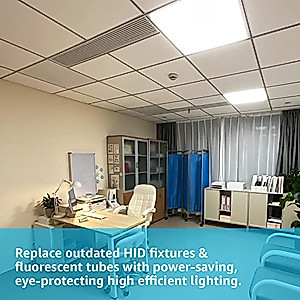 Art3d 2x2FT LED Flat Panel Light, Selectable CCT 3000/4000/5000K, 0-10V Dim 5500LM Flush Mount Ceiling Light, UL&ETL Listed, 1 Pack