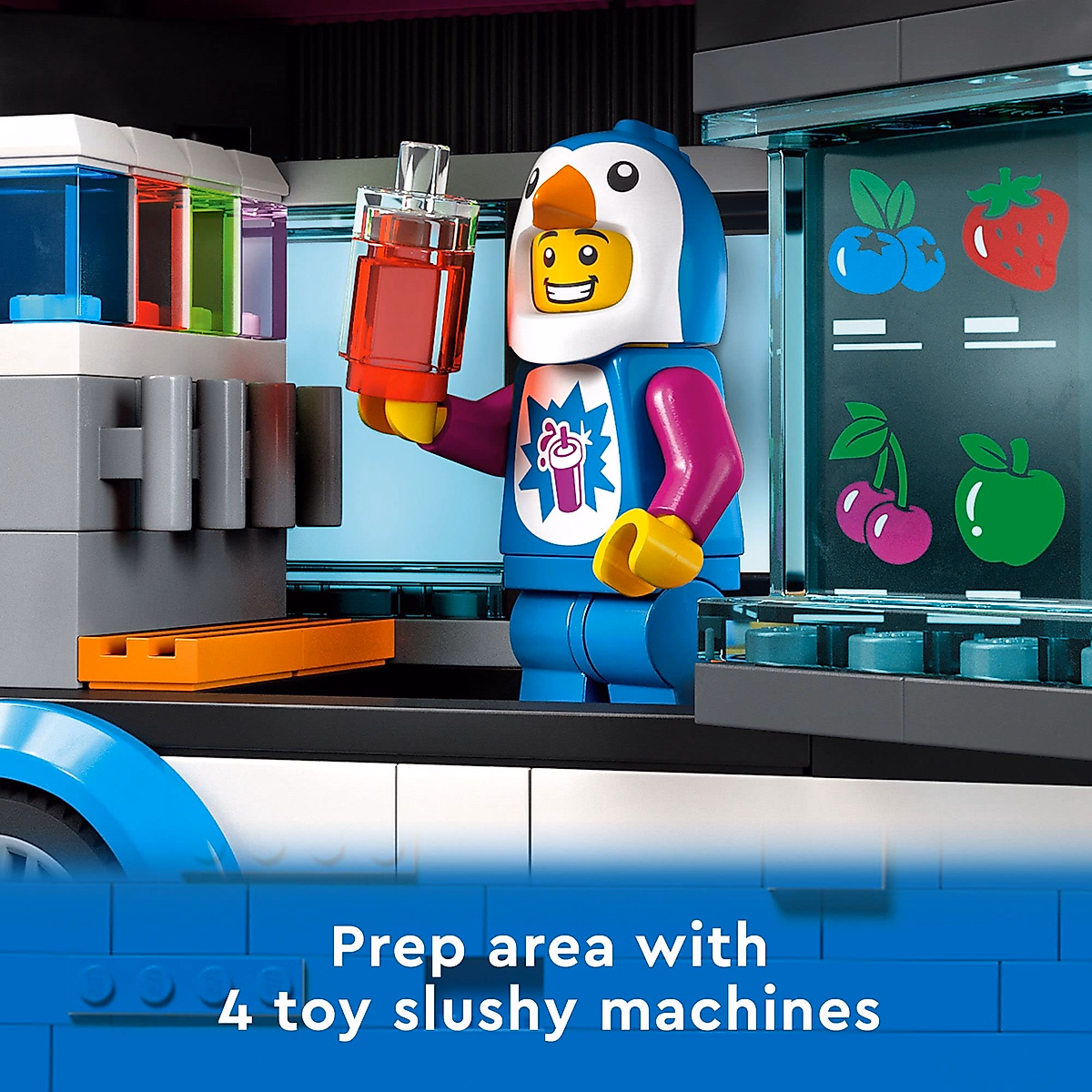 LEGO City Penguin Slushy Van Building Toy - Featuring a Truck and Costumed Minifigure, Great Gift Idea for Boys and Girls, Truck Toy for Kids Ages 5 and Up, 60384