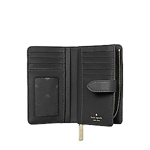 kate spade wallet for women Carey wallet in smooth quilted leather, Black, Wallet
