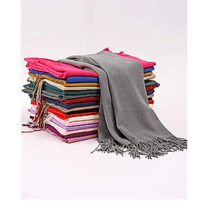 RIIQIICHY Scarfs for Women Winter Black Pashmina Shawls and Wraps for Evening Dresses Warm Large Scarves Wedding Shawl