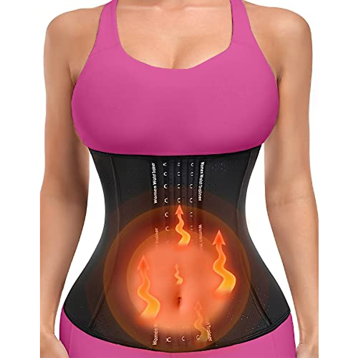 YADIFEN Corset Waist Trainer for Women, Latex Waist Cincher Workout Body Shaper Breathable Girdle Sport Belt