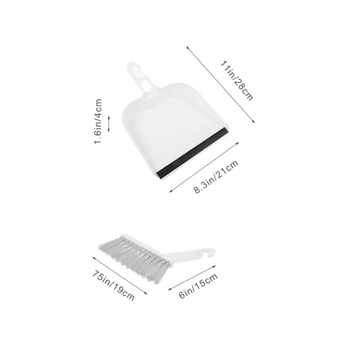 COOLHIYA 1 Set Mini Table Broom Whisk Broom Small Detail Brush Keyboard Dust Brush Broom and Dustpan Cleaning Broom Dustpan Keyboard Dust Remover Multi-Function Whisk Broom Plastic White