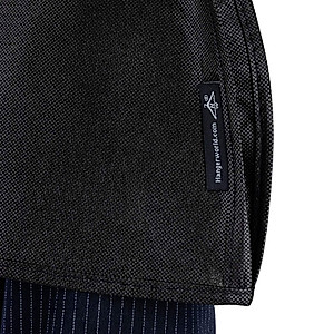 HANGERWORLD 20 Pack Gusseted Shoulder Dust Covers Garment Protector Bags for Closet Storage (20 Pack, Black)