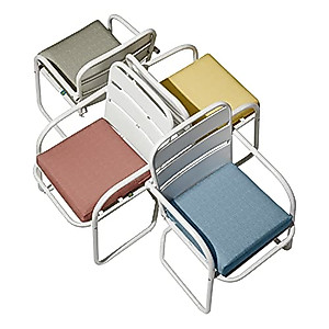 Duck Covers Classic Accessories Weekend Water-Resistant Outdoor Dining Seat Cushion, 19 x 19 x 3 Inch, Moon Rock