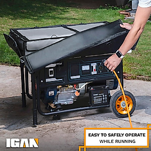 IGAN Generator Covers While Running, 100% Waterproof Generator Tent, Ultra Heavy Duty Tarpaulin Portable Generator Enclosure, All-weather Generator Rain Shelter for most 3500-12000w Generators, Gray