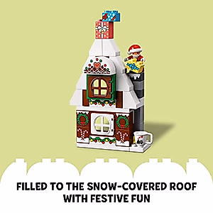 LEGO DUPLO Santa's Gingerbread House Toy with Santa Claus Figure, Stocking Filler Gift Idea for Toddlers, Girls and Boys Age 2 Plus, 10976