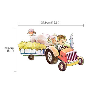 DECOWALL DWL-1407N Pony Club and Farm Animals Kids Wall Stickers Wall Decals Peel and Stick Removable Wall Stickers for Kids Nursery Bedroom Living Room Decor
